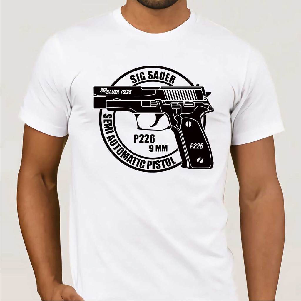 เสื้อยืดสีขาวเสื้อยืด ผ้าฝ้าย พิมพ์ลาย Sig Sauer P226 สําหรับผู้ชาย และผู้หญิงS-4XL | Shopee ...