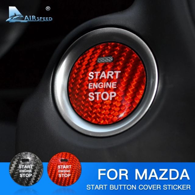 ปุ่ม Push Start เคฟล่าแท้ For Mazda Skyactive( mazda2, Mazda3, CX3, CX5 ...