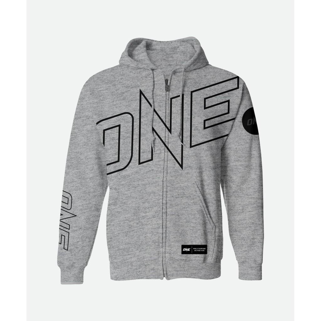 ONE Walkout Zip Hoodie (Gray) เสื้อฮู้ดซิปONE Championship สีเทา ...