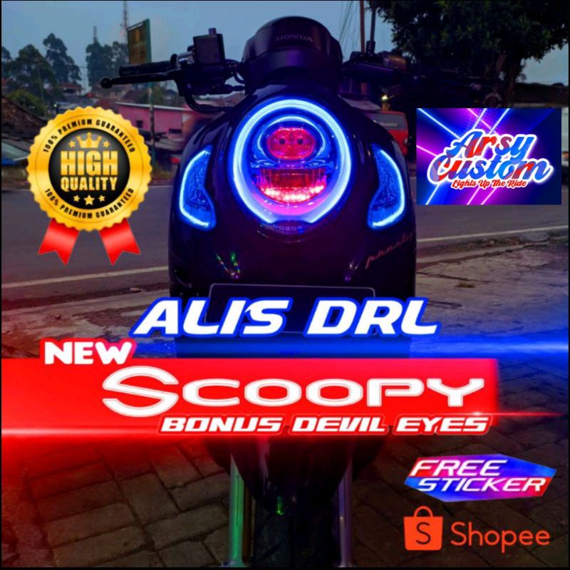 ใหม่ Scoopy 2020 Prestige Stylish LED Eyebrow Lights ด้านหน้าและ ...