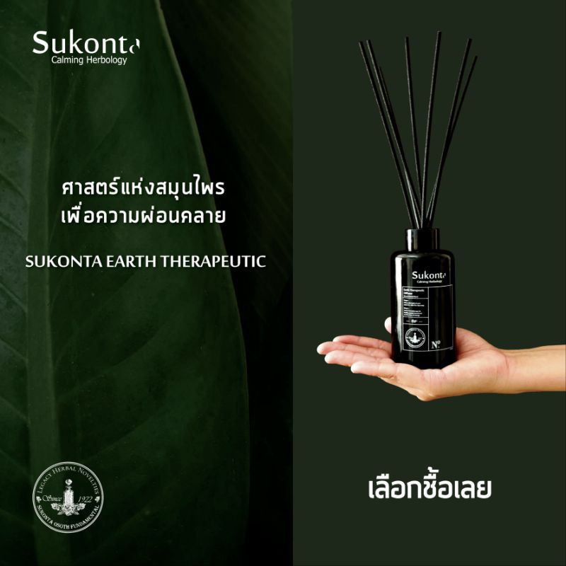 SUKONTA EARTH THERAPEUTIC REED DIFFUSER 200 ML ก้านไม้กระจายกลิ่น ...