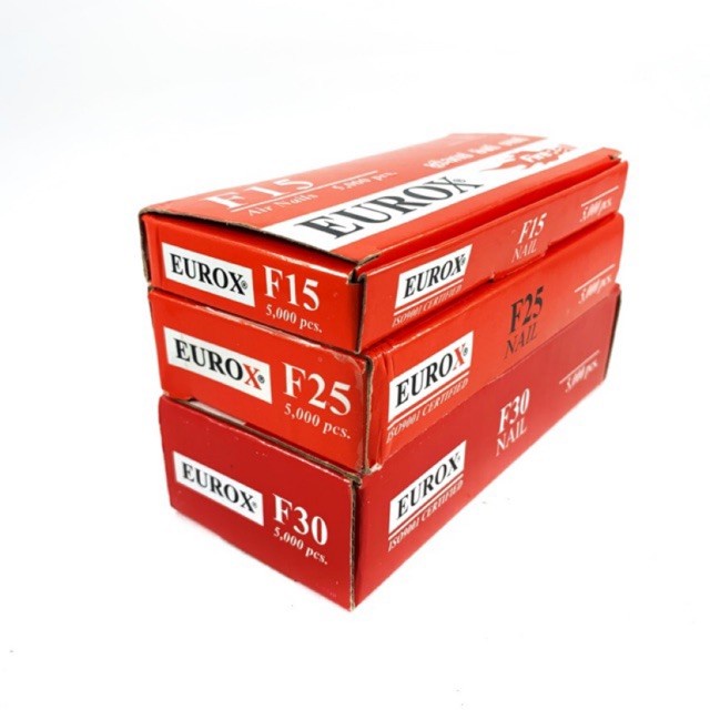 EUROX ลูกแม็ก แม้ก ตะปูยิงขาเดี่ยว ขนาด F10 F15 F20 F25 F30 ยิงแผ่นไม้ สินค้าคุณภาพ ตะปู ลูกแม็ก ...