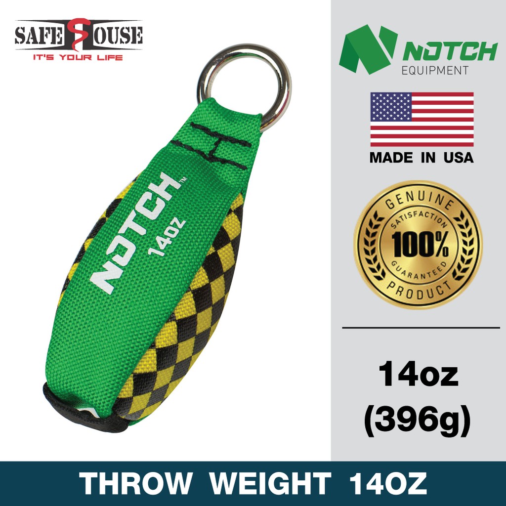 ถุงถ่วงน้ำหนัก Notch Throw Weight มีให้เลือก 2 ขนาด ขนาด 12 ออนซ์ และ 14 ออนซ์ สำหรับงานรุกขกร ...