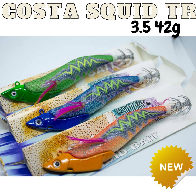 โยกุ้งตกหมึก COSTA SQUID TR 3.5 42g ทิปรัน Tip Run Eging ตกหมึกน้ำลึก ตกปลา โยตกหมึก | Shopee ...
