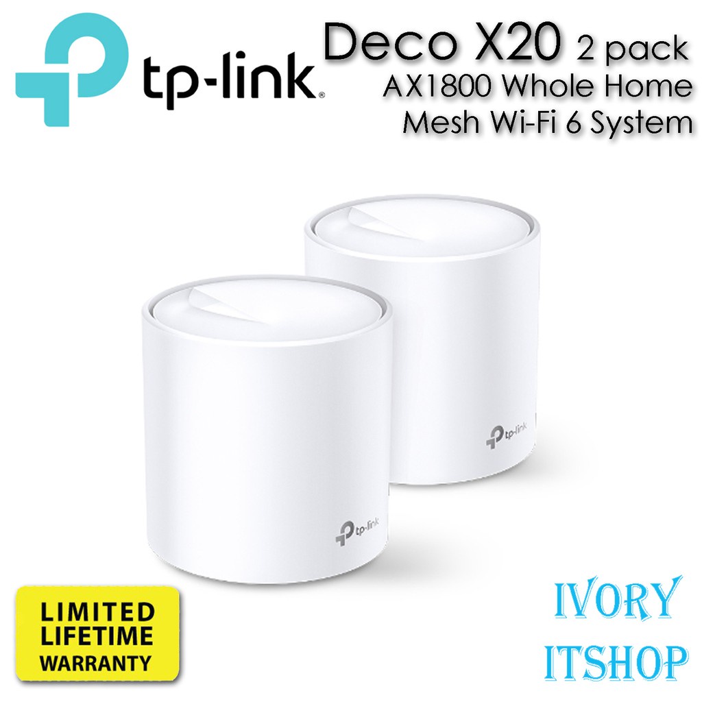 ﹍TP-Link Deco X20 (AX1800 tp link Mesh WiFi 6) 1 กล่องมี 2 เครื่อง ...