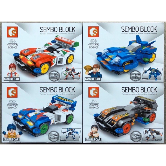 เลโก้ SEMBO BLOCK No 607041-44 ชุดรถ แข่ง 4 แบบ | Shopee Thailand
