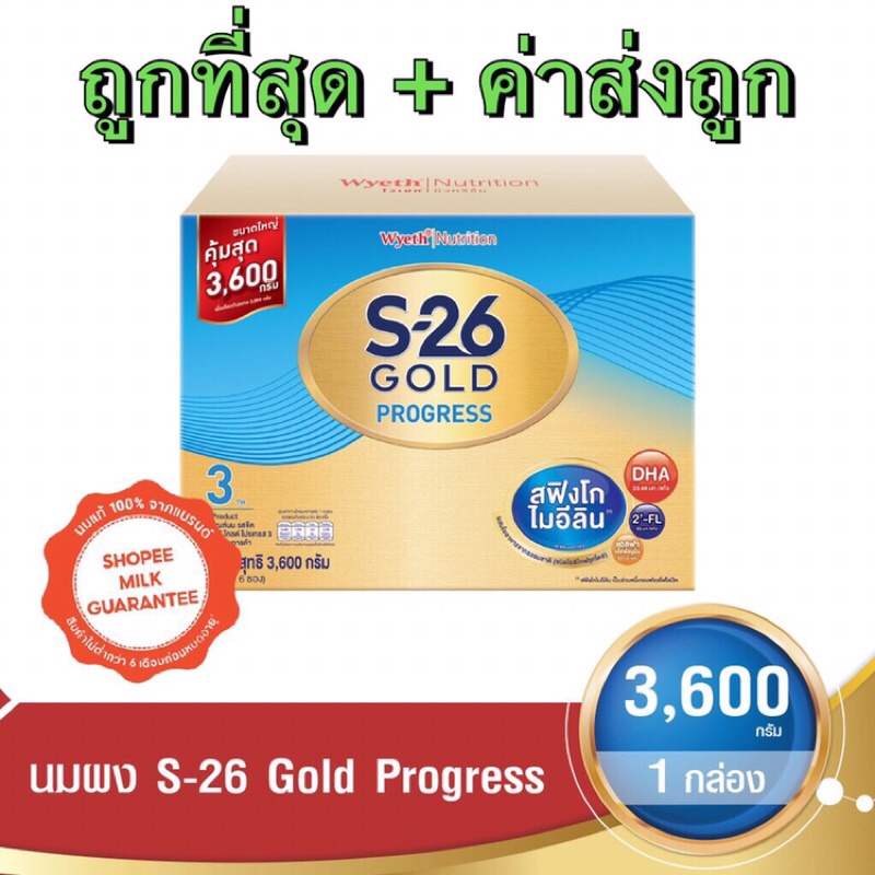 แกะแบ่ง 1 ถุง นมผงสูตร 3 โปรเกรส โกลด์ progress gold | Shopee Thailand