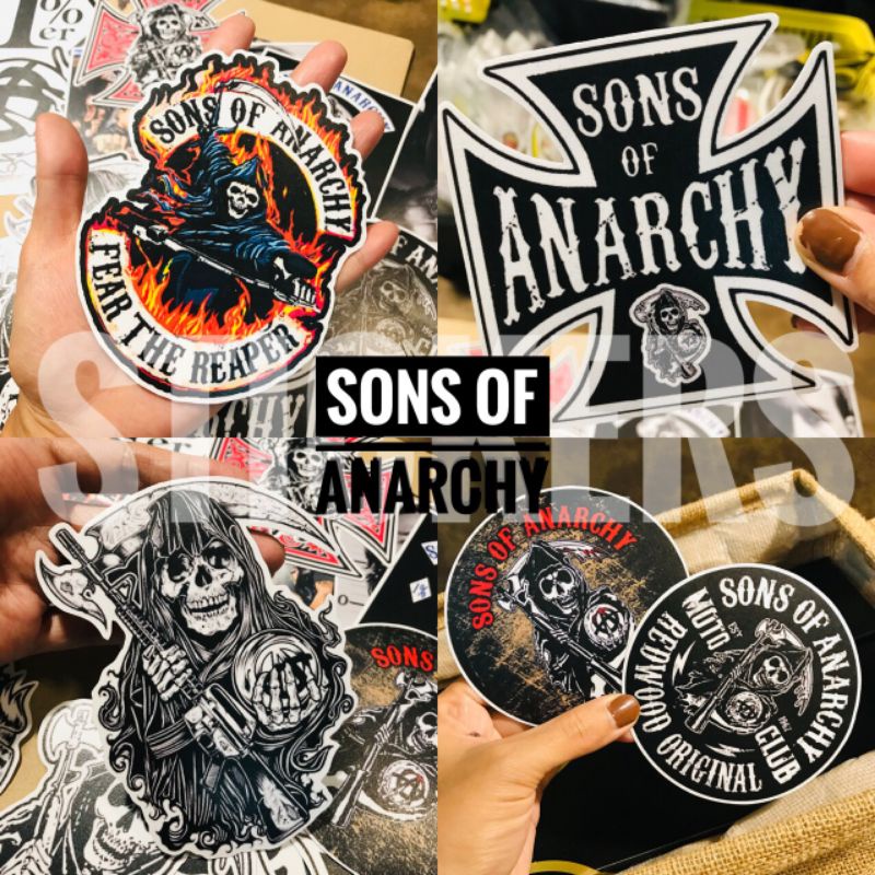 #Stickers Sons of Anarchy ไซส์ใหญ่ๆเดือดๆ🔥สติ๊กเกอร์PVCเคลือบด้านกันน้ำ ...