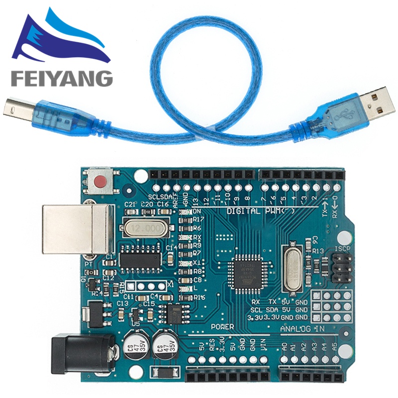 10PCS With Cable UNO R3 Development board With CH340 Chip ATMEGA328 ...