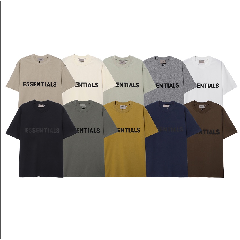 Fog & Essentials เสื้อยืดคอกลม แขนสั้น ผ้าฝ้าย พิมพ์ลายโลโก้ ทรงหลวม ...