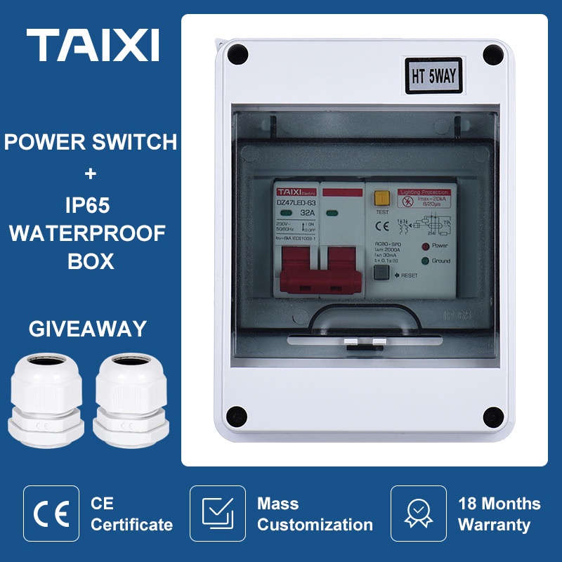 Waterproof Electrical Distribution Box IP65 With AC Circuit Breaker ...