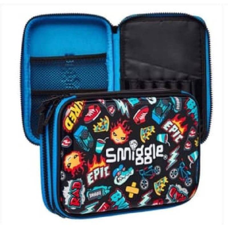 Smiggle Stylin'Double Up Hard Top 2 Step #Black กระเป๋าดินสอ เด็กชาย ...