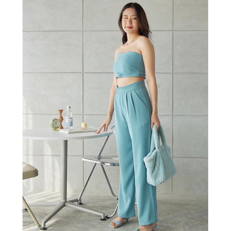copper.bkk Bobbi Pants กางเกงสีฟ้า มือสอง | Shopee Thailand