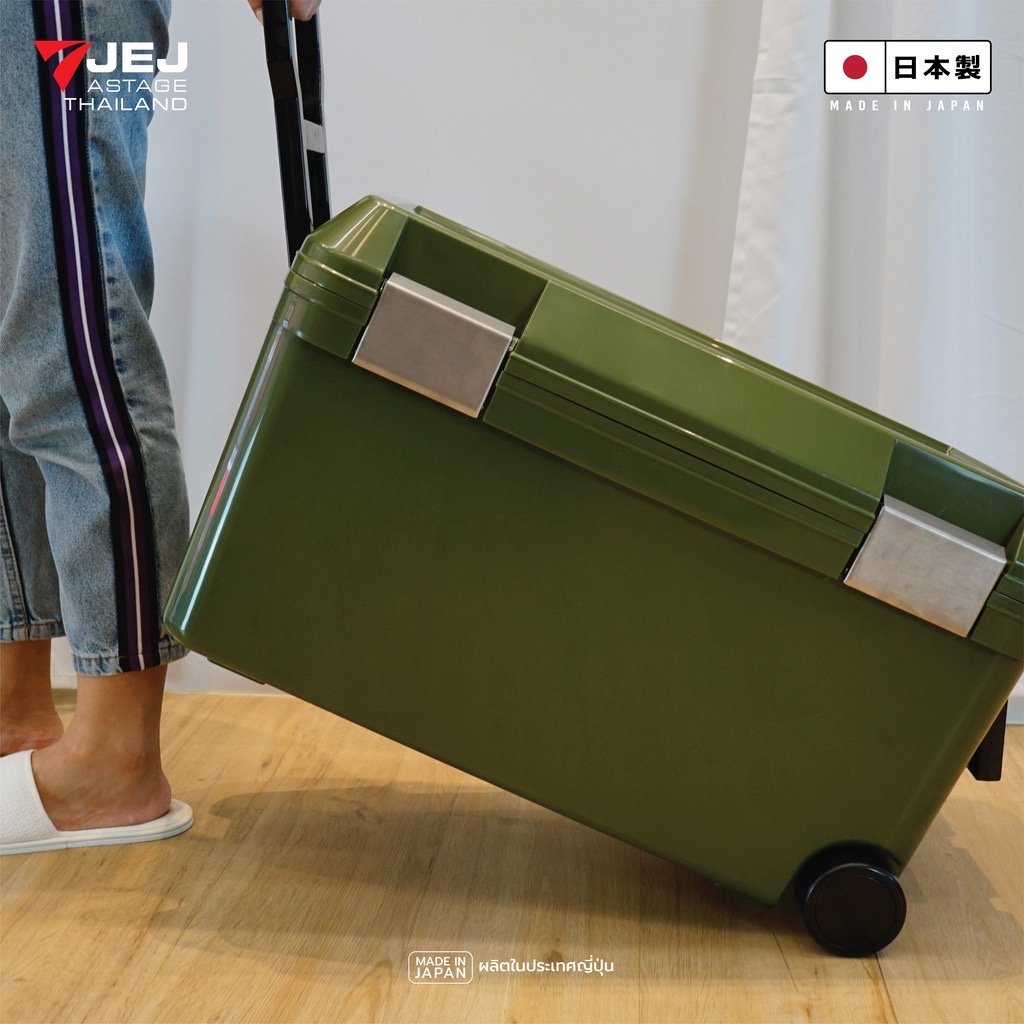 JEJ ASTAGE (Made in Japan) กระติกเก็บความเย็นแบบล้อลาก รุ่น IJSSEL WITH STAINLESS BUCKLE 46Lมี ...