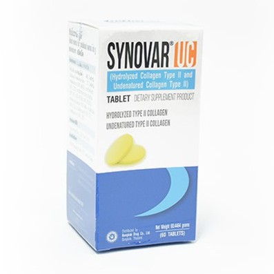 Synovar UC Collagen Type II ซินโนวาร์ ยูซี ชนิดเม็ด 60เม็ด | Shopee Thailand