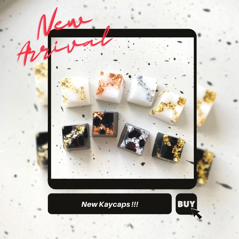 Kaycap Resin foil คีย์แคปเรซิ่น - Champagne/Rose Gold (part 2)*อ่านลาย ...