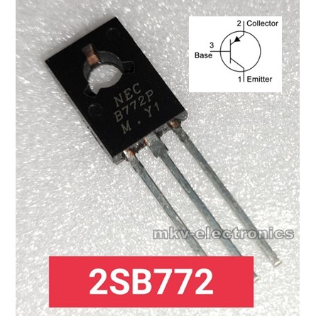 (10ตัว) B772 , B772P , 2SB772 Transistor PNP 40V 3A TO-126 ผลิตใน ...