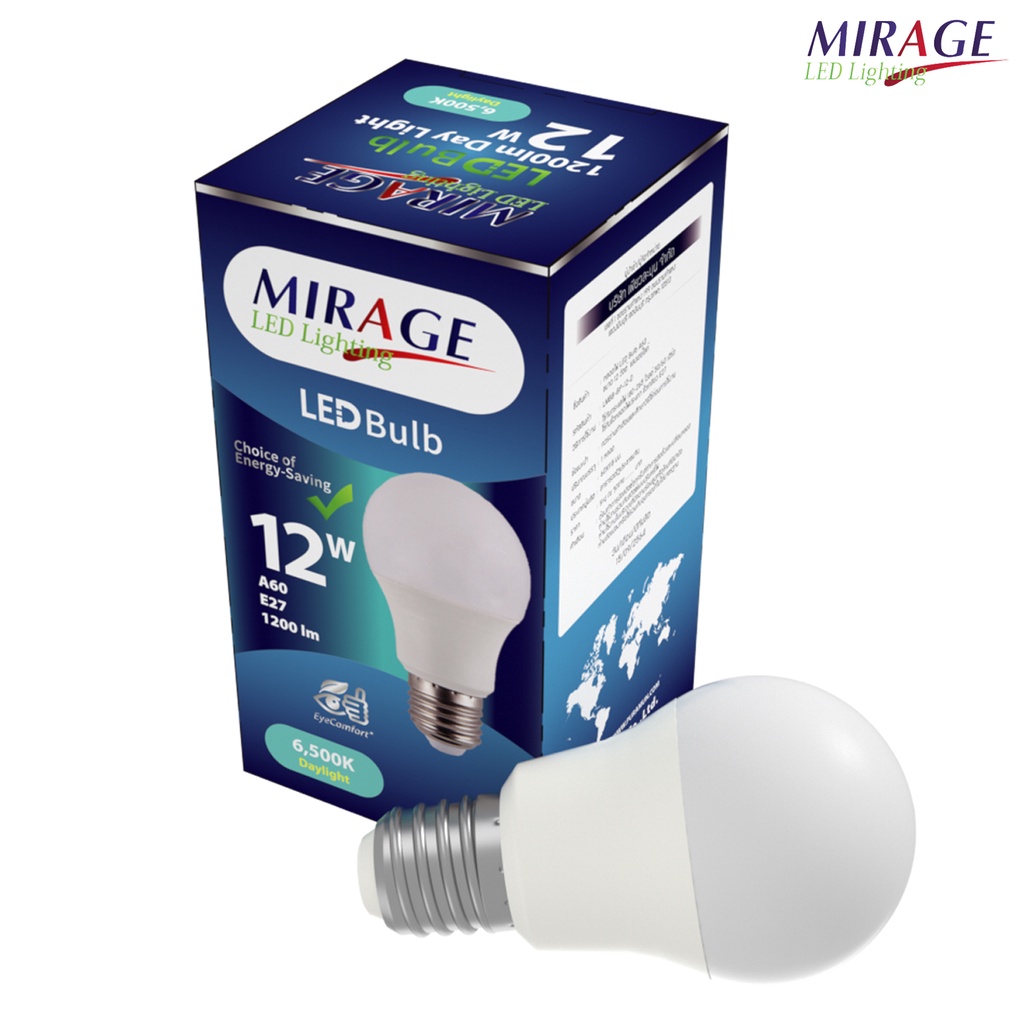 ASTINA / MIRAGE หลอดไฟแอลอีดี LED Lighting Bulb Eco 12วัตต์ (แสงสีขาว ...