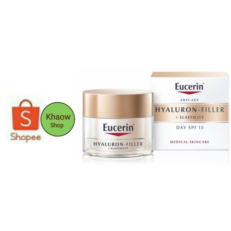 Eucerin Hyaluron-Filler + Elasticity Day Cream SPF15 50ml สูตรกลางวัน | Shopee Thailand