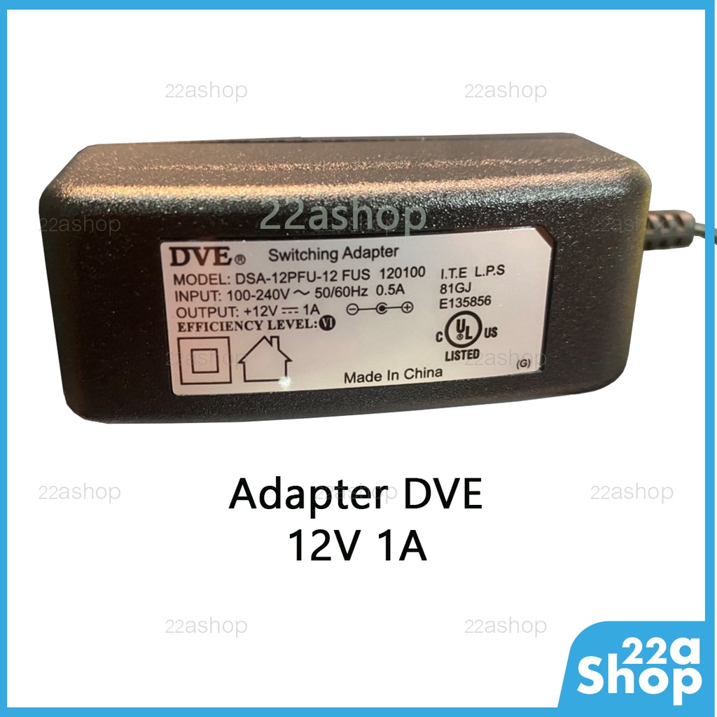 Adapter DVE 12v1a Model : DSA-12PFU สำหรับกล้องวงจรปิด | Shopee Thailand