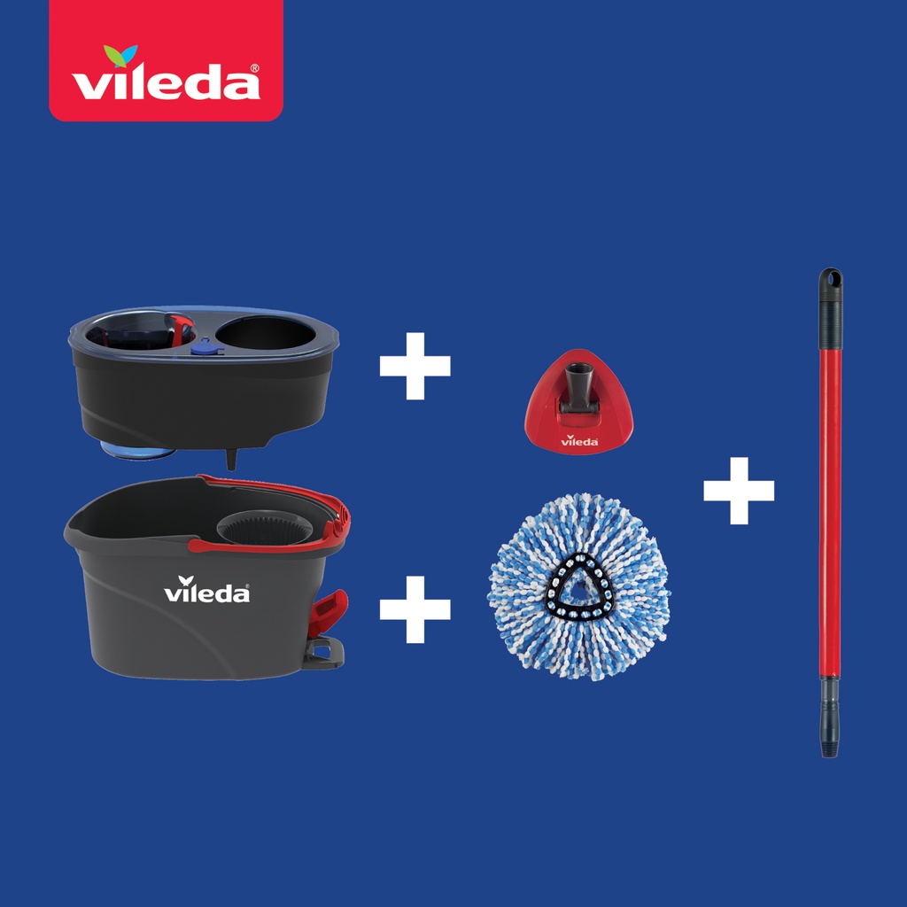 [ถังแยกน้ำดี/น้ำเสีย]Vileda H2Pro Spin Mop/Rinse Clean - วิเลดา ถังปั่น ...