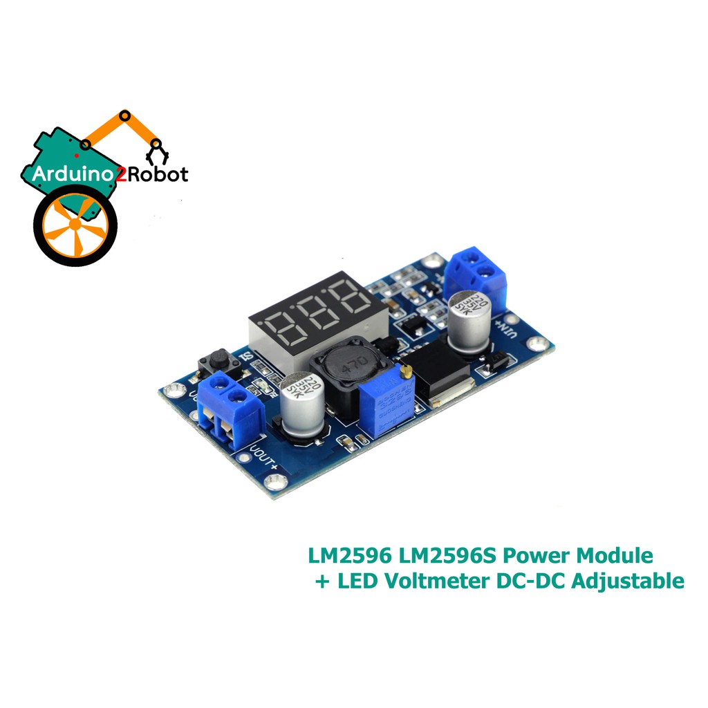 LM2596 LM2596S Power Module + LED Voltmeter DC-DC Adjustable Step-down Power Supply Module with ...