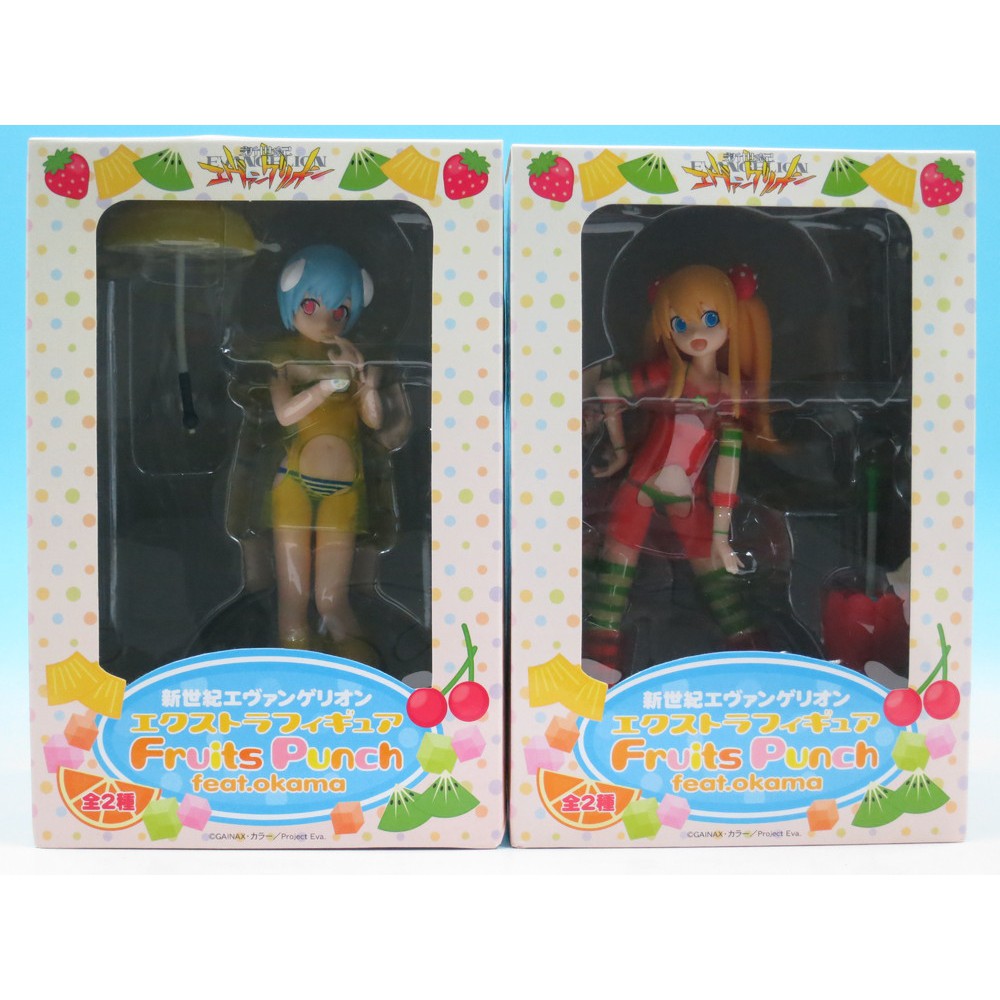 อีวานเกเลียน แท้ Neon Genesis Evangelion Extra Figure Fruits Punch feat.okama Complete set Asuka ...