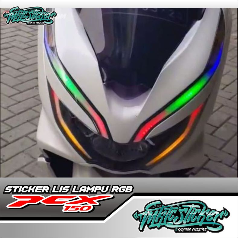 สติ๊กเกอร์ VARIATION Turn Signal & FRONT LIGHT EYEBROWS RGB PCX 160 ...