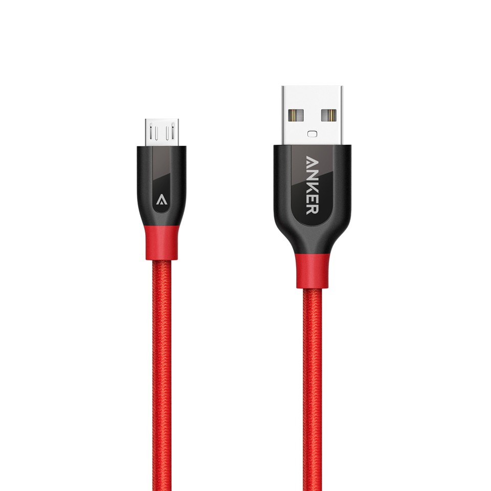 Anker PowerLine+ Micro USB 3ft Red | Shopee Thailand