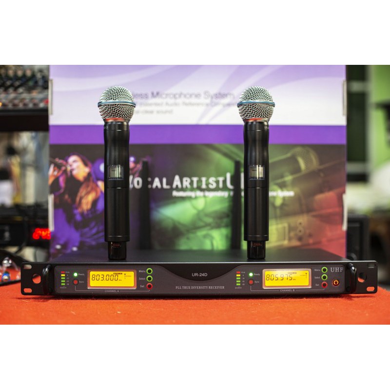 ไมค์ลอยคู่ UR24D คลื่นสัญญาณใหม่(803-806 MHz) | Shopee Thailand