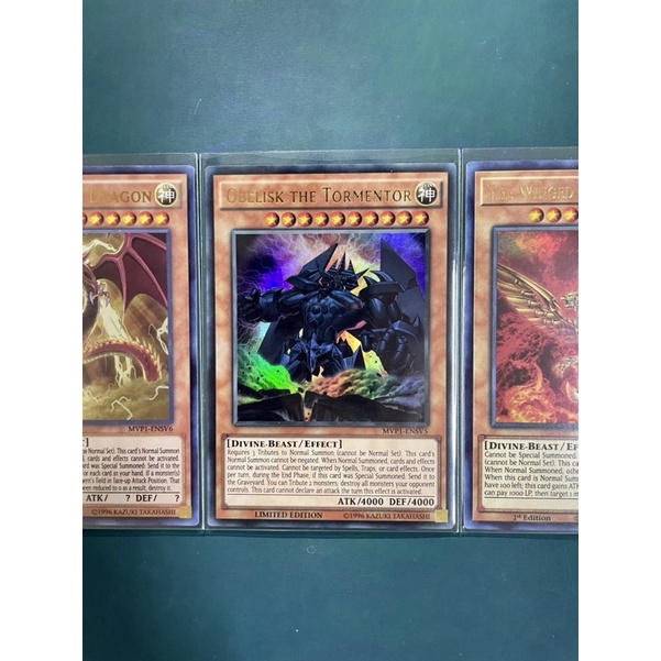 [3ใบ] Ultra Rare Alternate Art 3 Egyptian God Slifer Osiris Obelisk Ra ...