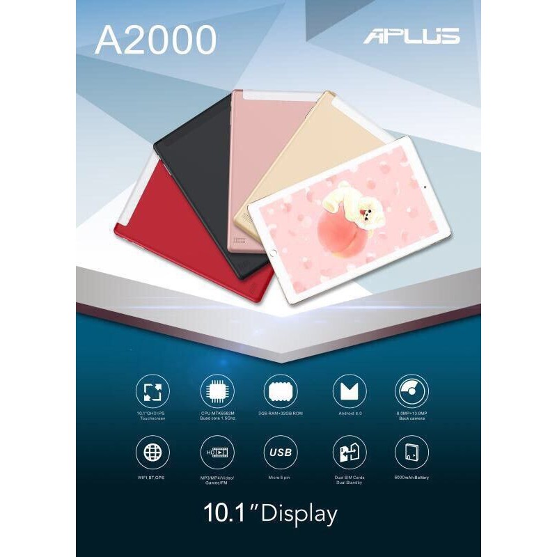 APLUS A2000 จอ10.1" 2 sim โทรได้ประกันศูนย์ไทย 1 ปี | Shopee Thailand