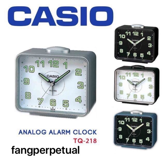 นาฬิกาปลุก คาสิโอ (CASIO) พรายน้ำ เดินกระตุกCasio รุ่น TQ-218 ของแท้ ...