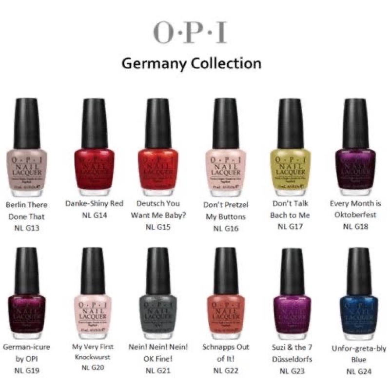 💌 พร้อมส่ง OPI-The Germany Collection ของแท้💯 | Shopee Thailand