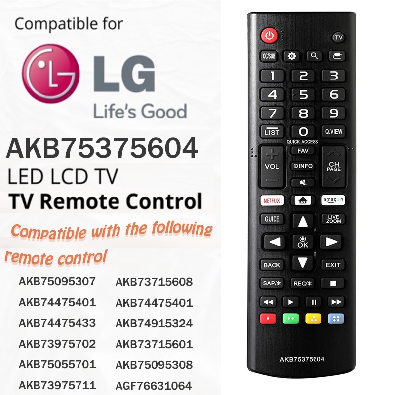 รีโมตคอนโทรล สําหรับ LG Smart TV All LG LCD LED 3D HDTV TV AKB75375604 ...