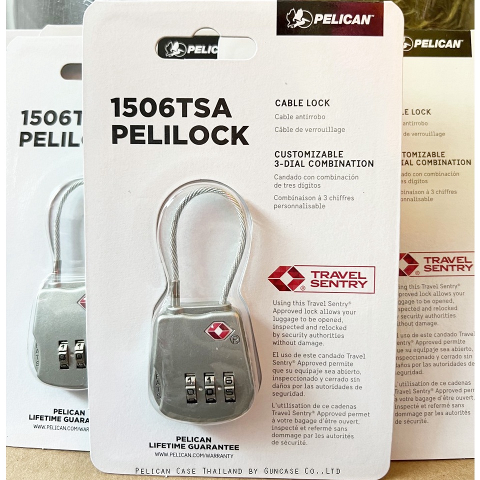 Pelican 1506 TSA Lock - TSA ACCEPTED 3-DIAL CABLE LOCK กุญแจล็อคกระเป๋า ...