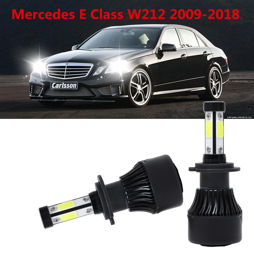 ชุดหลอดไฟหน้า LED H7 6000K 4 ด้าน สําหรับ Mercedes E Class W212 2009-2018 2 ชิ้น | Shopee Thailand
