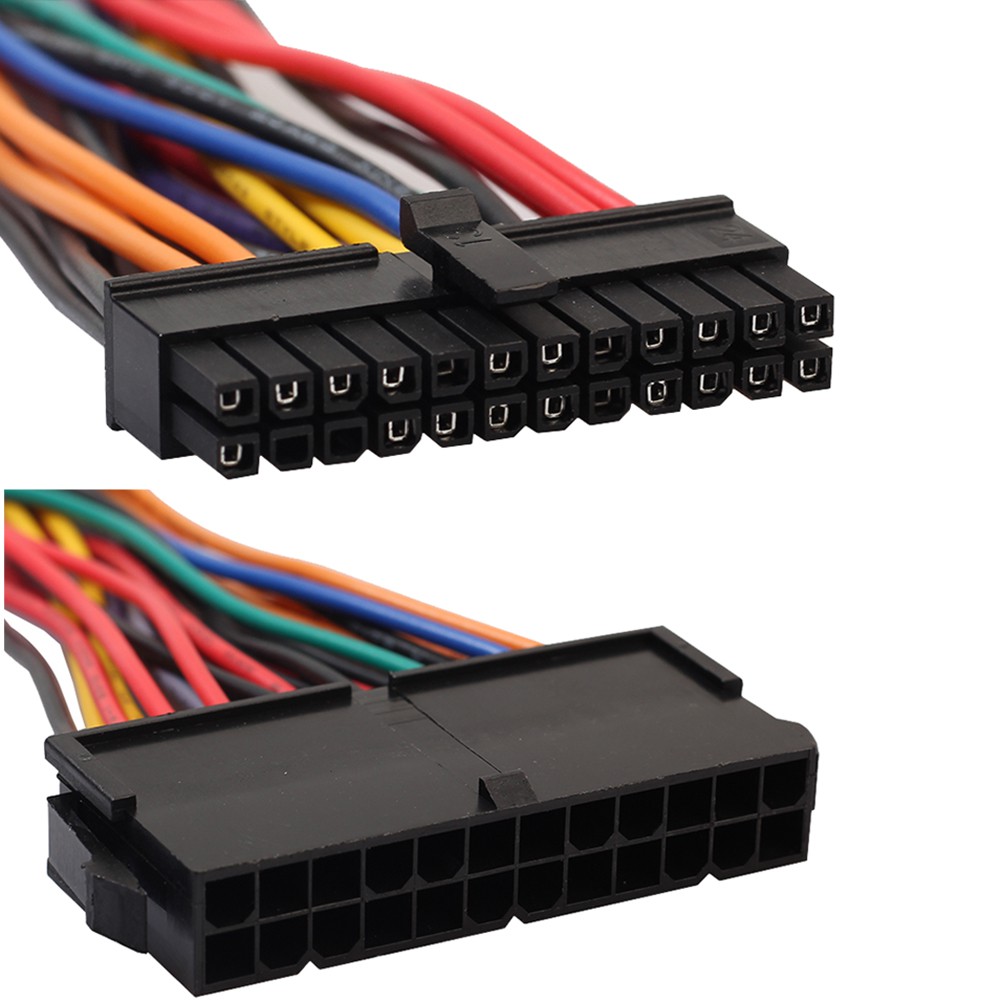 naiional ★ 15 ซม. 24 Pin Male to Female ATX PSU Power Supply สายเคเบิ้ล ...