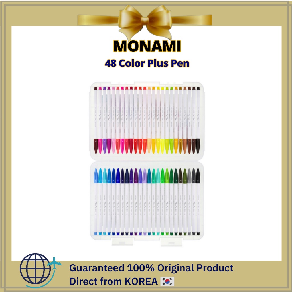 Monami Plus ปากกา 3000 ชุด 48 สี พร้อมเคส pp (ใหม่) | Shopee Thailand