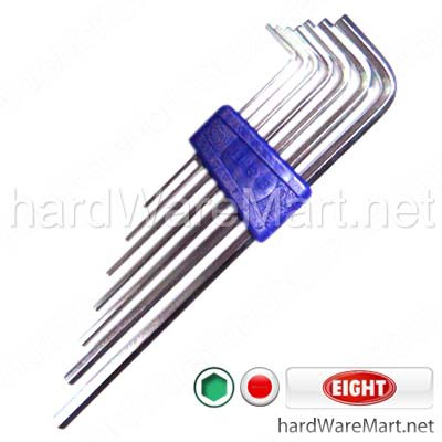 EIGHT ประแจหกเหลี่ยมตัวแอล 7 ชิ้นยาว มิล รุ่น LHS-7 | Shopee Thailand