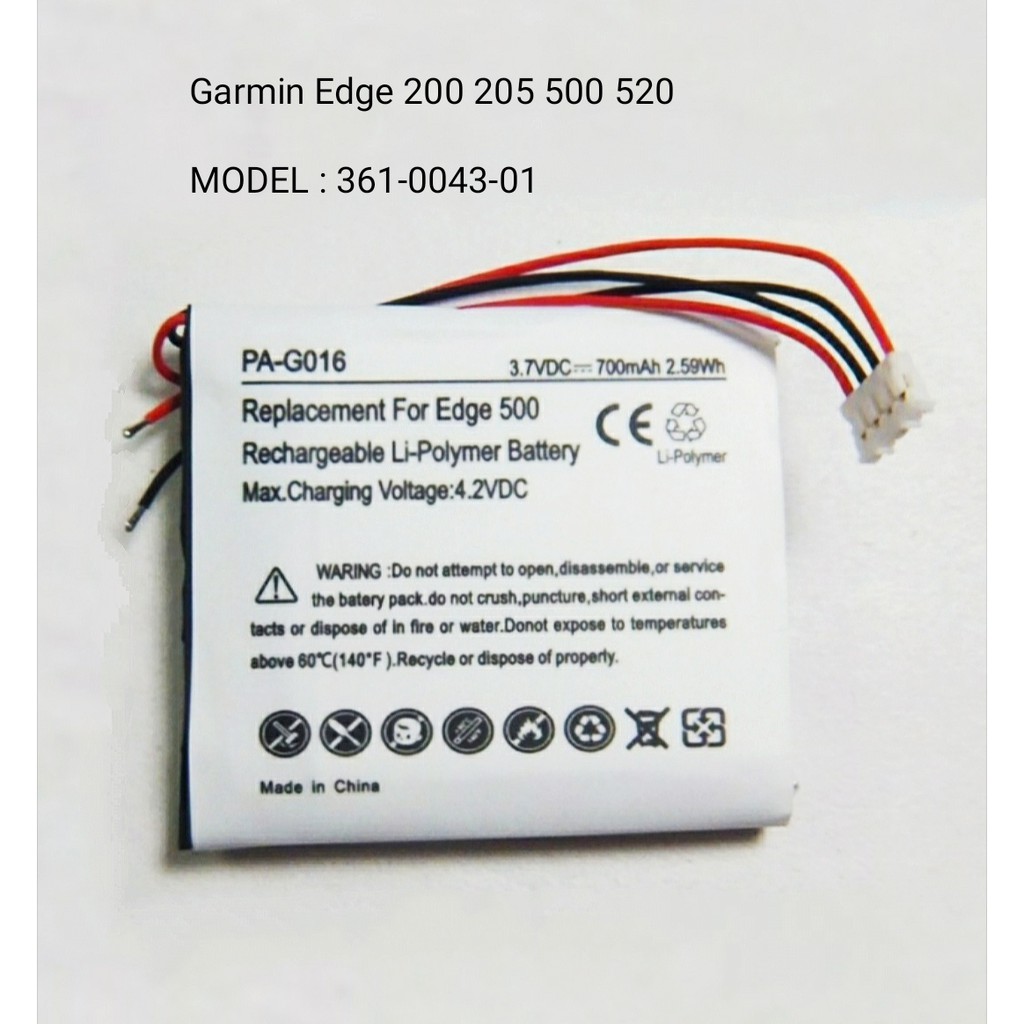 Garmin Edge 200, Edge 205, Edge 500, Edge 520 แบตเตอรี่ Part No : 361 ...