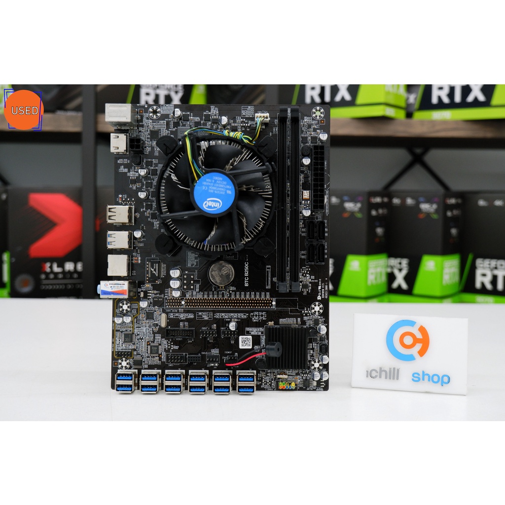 ชุดซีพียูพร้อมเมนบอร์ด CPU : INTEL PENTIUM G4400 3.3 GHz MB : BTC B250C ...