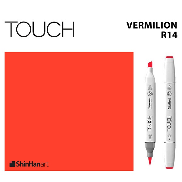 TOUCH TWIN BRUSH MARKER R14 (VERMILION) / มาร์คเกอร์หัวพู่กัน-หัวตัด ...
