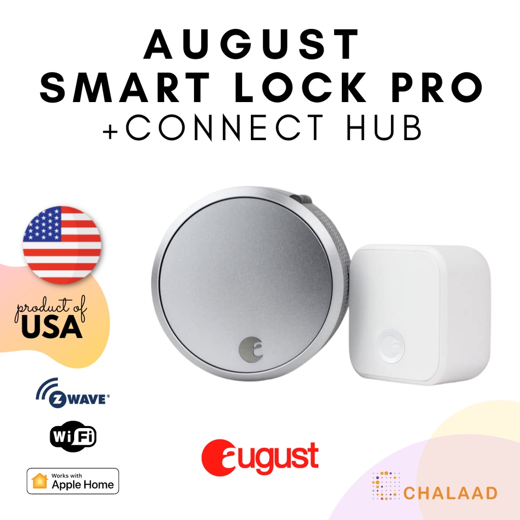August Smart Lock Pro + Connect Hub ล็อคอัจฉริยะ เปิด-ปิดอัตโนมัติ คุม ...