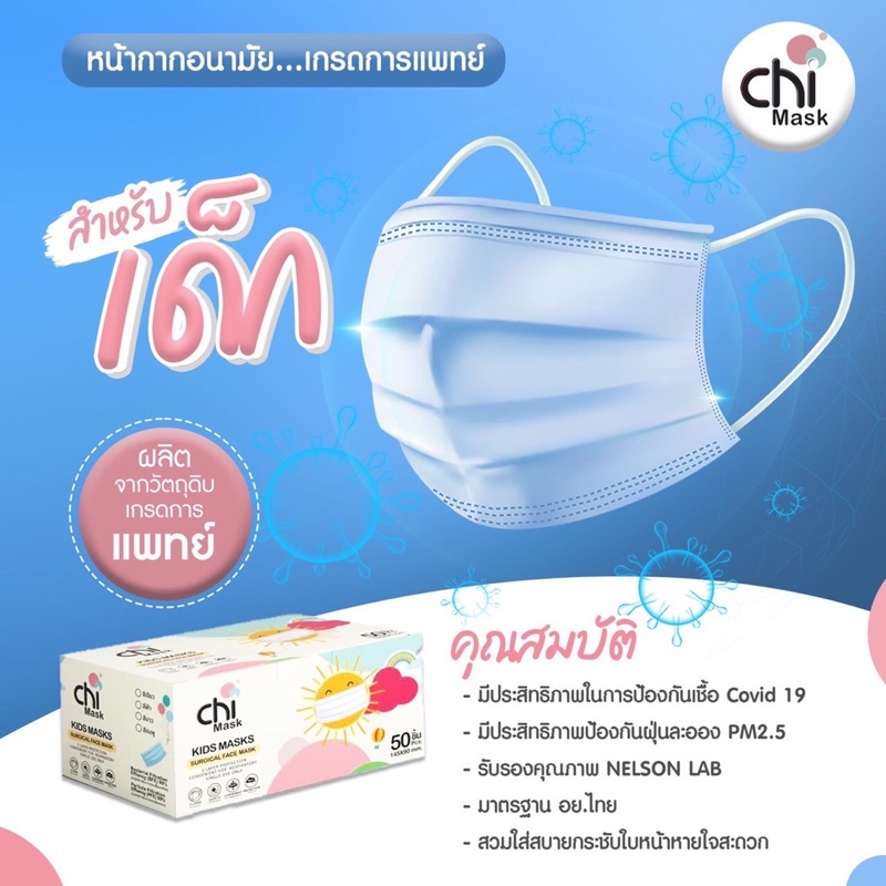 แมสเด็กเกรดการแพทย์ สุตรคุณหมอ Chi Mask สินค้าแท้จากผู้ผลิต | Shopee ...