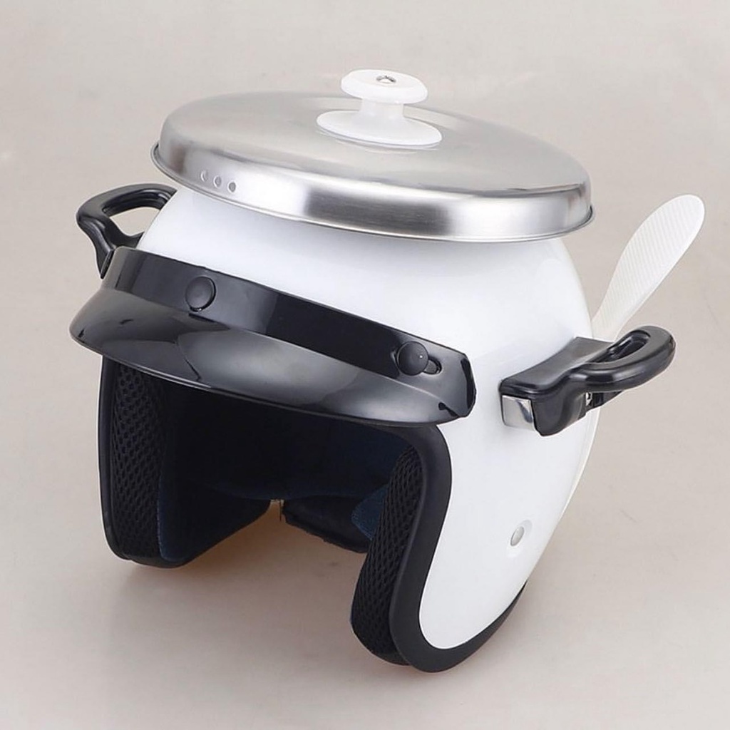 หมวกกันน็อคหม้อหุงข้าว Rice cooker Helmet. | Shopee Thailand