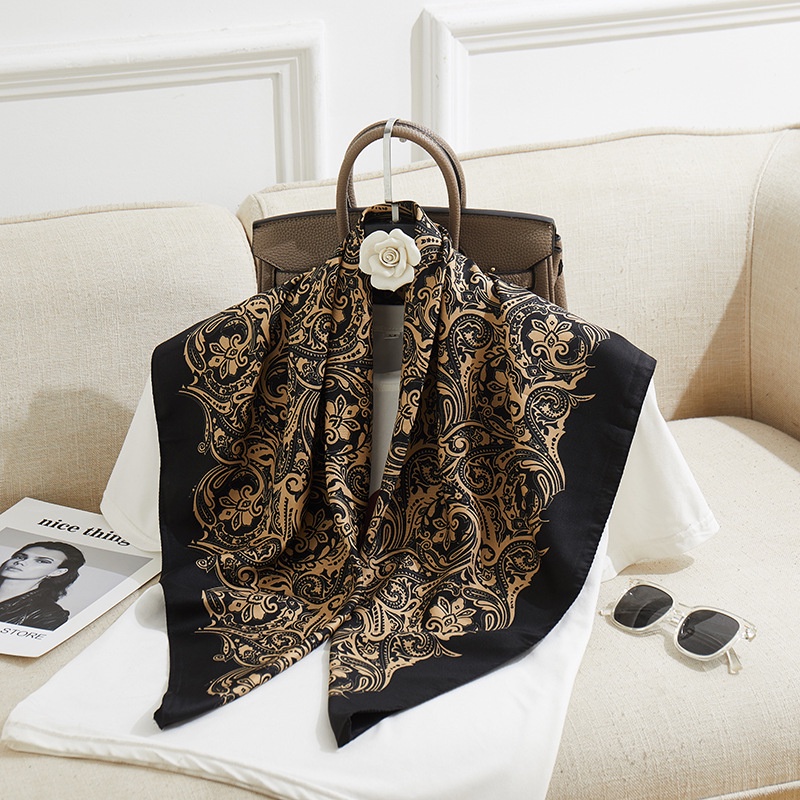 Parsimonious ผ้าพันคอ ผ้าคลุมไหล่ ผ้าเรยอน พิมพ์ลาย ทรงสี่เหลี่ยม ขนาด ...