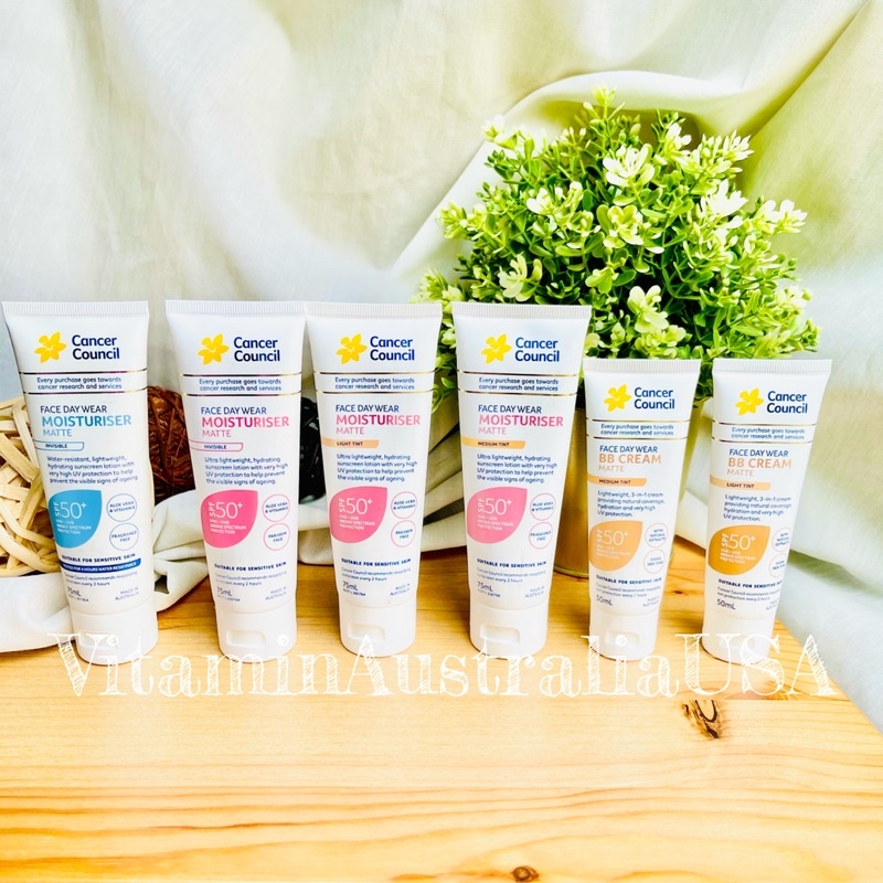 ครีมกันแดด Cancer Council Face Day Wear Moisturizer SPF 50+ UVA UVB 75ml ของแท้ นำเข้าจาก ...