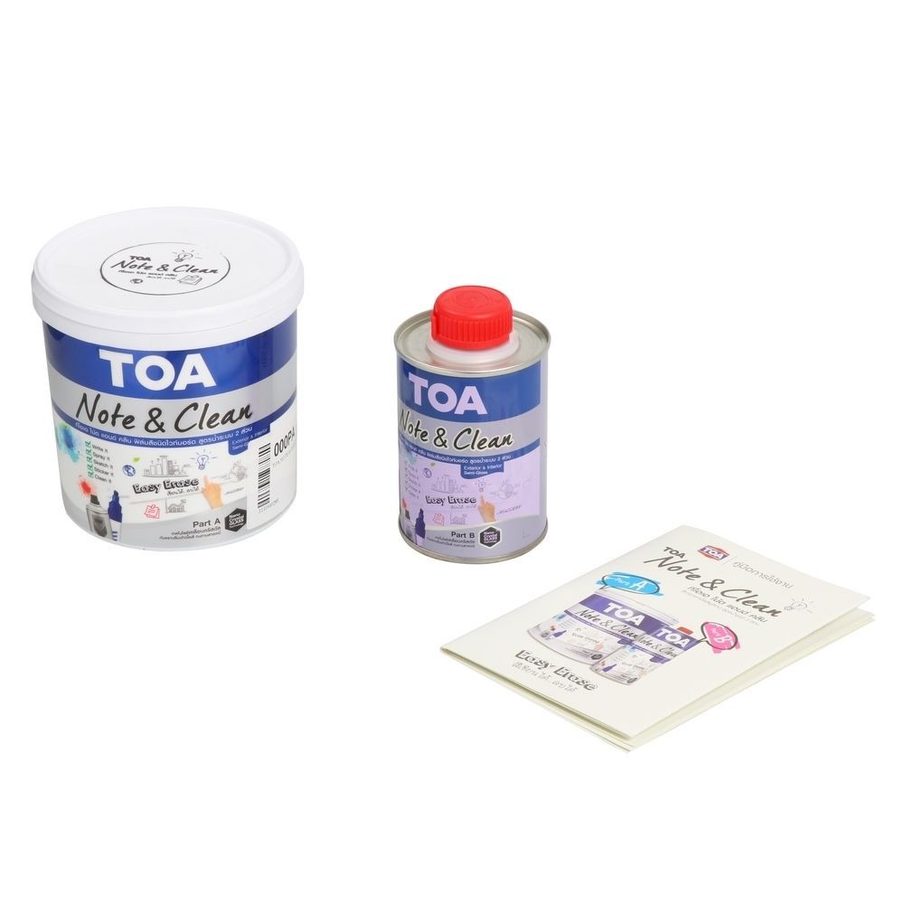 สีทาอาคารโพยูรีเทน สูตรน้ำชนิด 2 ส่วน NOTE&CLEAN TOA #0000 0.8 ลิตร ...