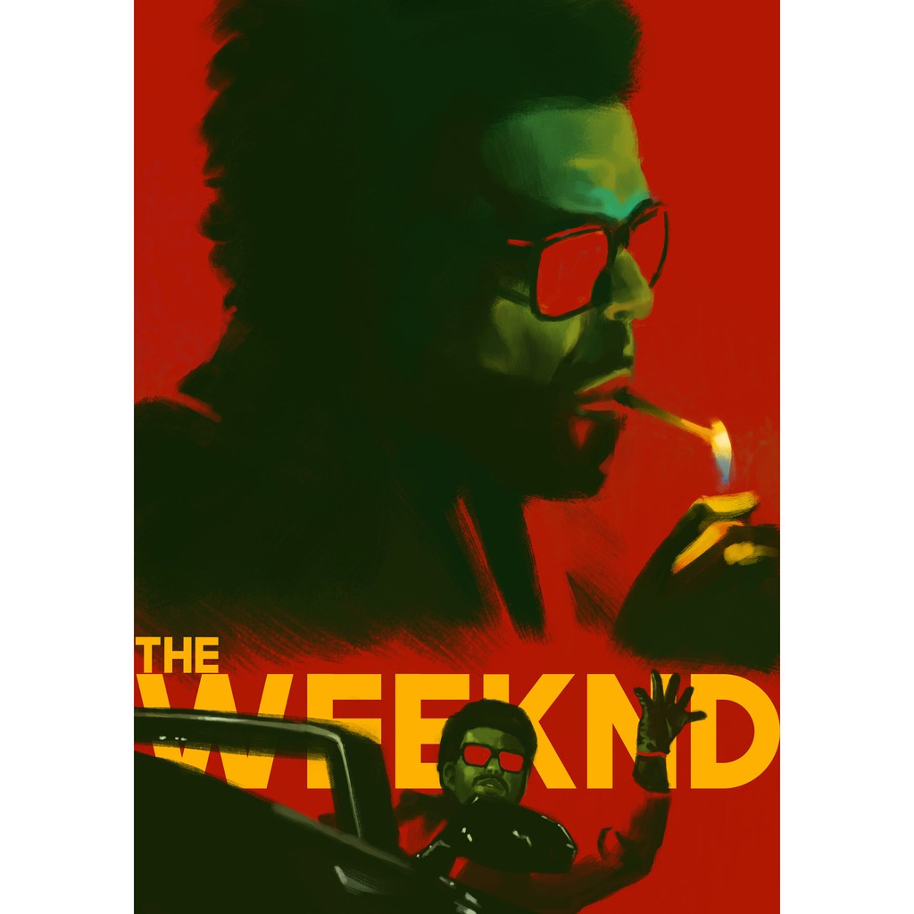 โปสเตอร์ The Weeknd เดอะวีกเอนด์ Poster แร็ปเปอร์ Rapper Hiphop ฮิปฮอป ...